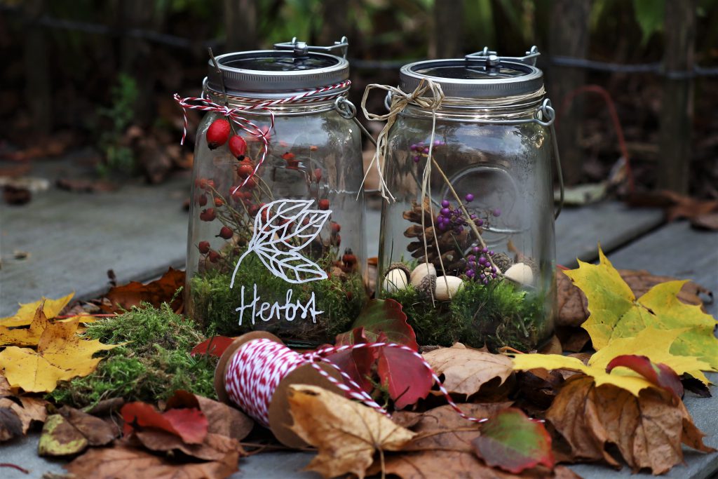 Glas Herbstlich Dekorieren