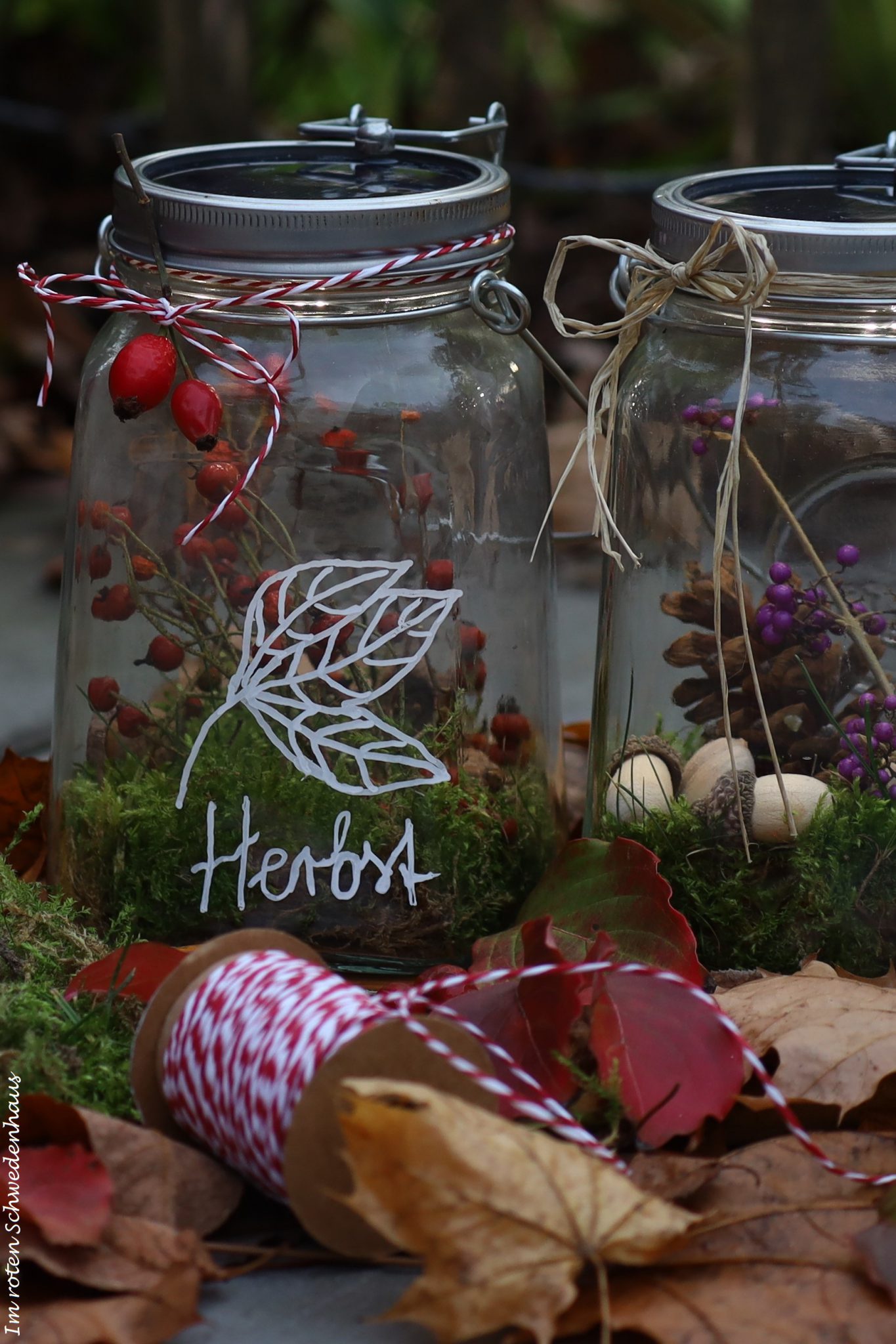 Glas Herbstlich Dekorieren